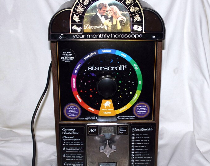 Vintage Starscroll Vending Machine Horoscope Astrology Zodiac Sign - Etsy