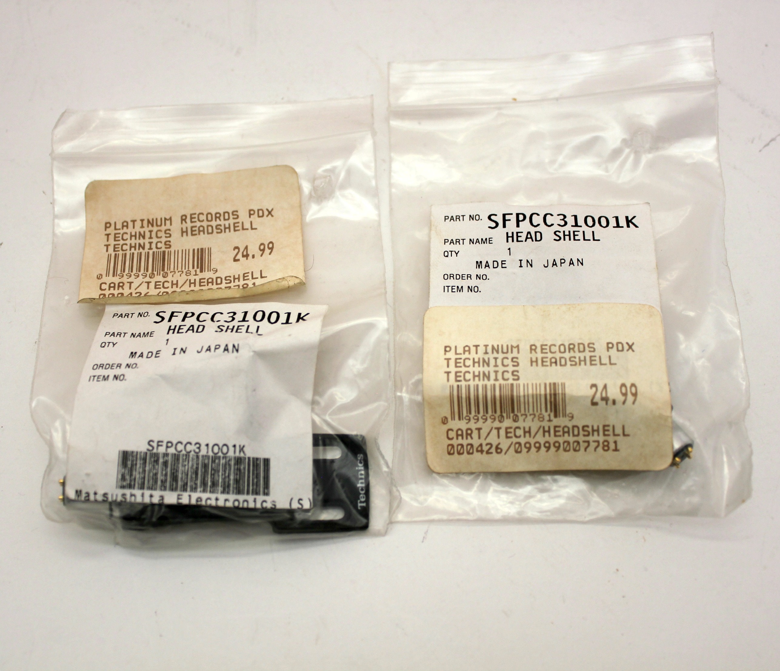 Vestax DJ Wood 3 Cartridge Headshell Storage Case Vintage w/ 2 Technic ...