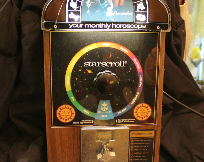 Vintage Starscroll Vending Machine Horoscope Astrology Zodiac Sign - Etsy