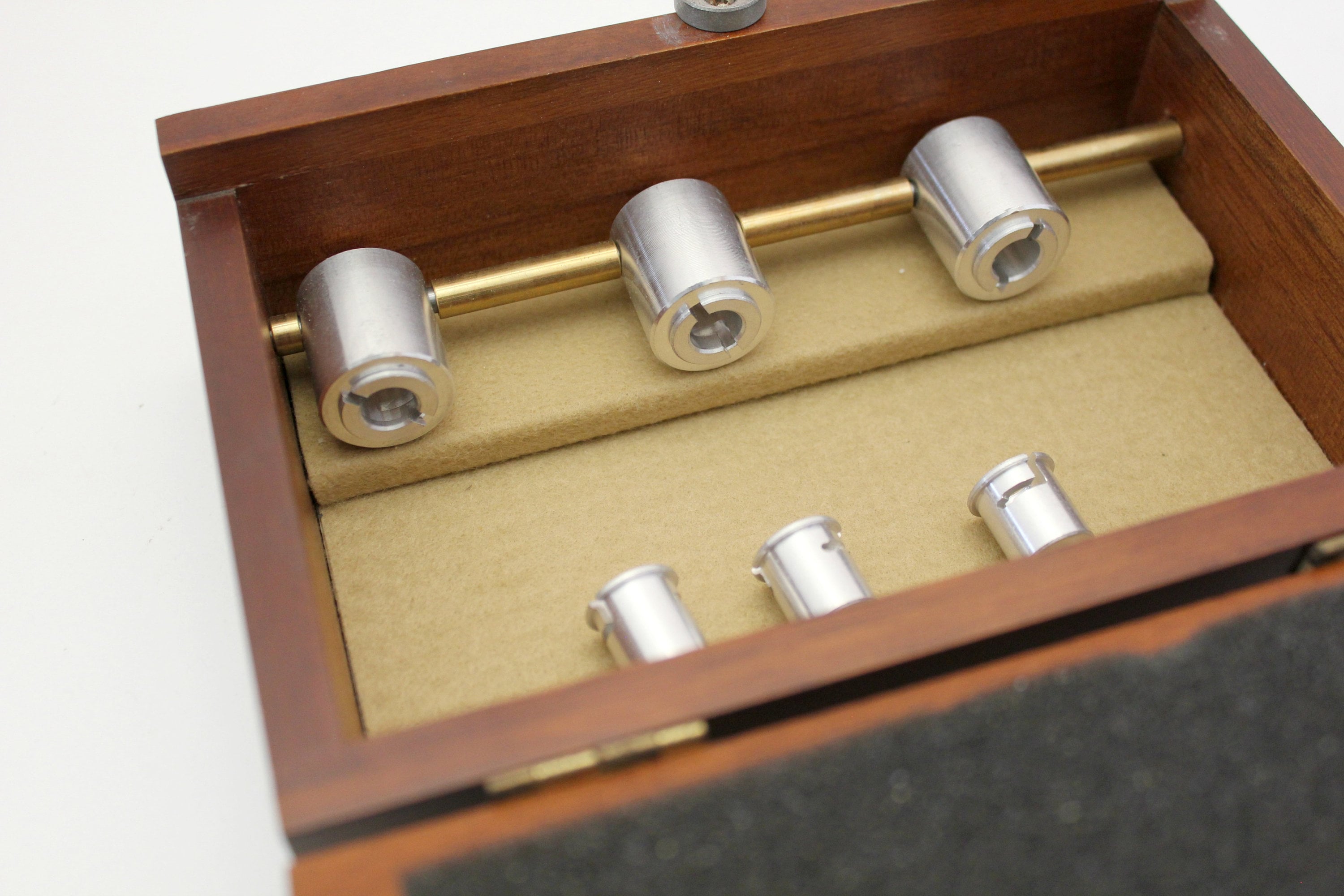 Vestax DJ Wood 3 Cartridge Headshell Storage Case Vintage w/ 2 Technic ...