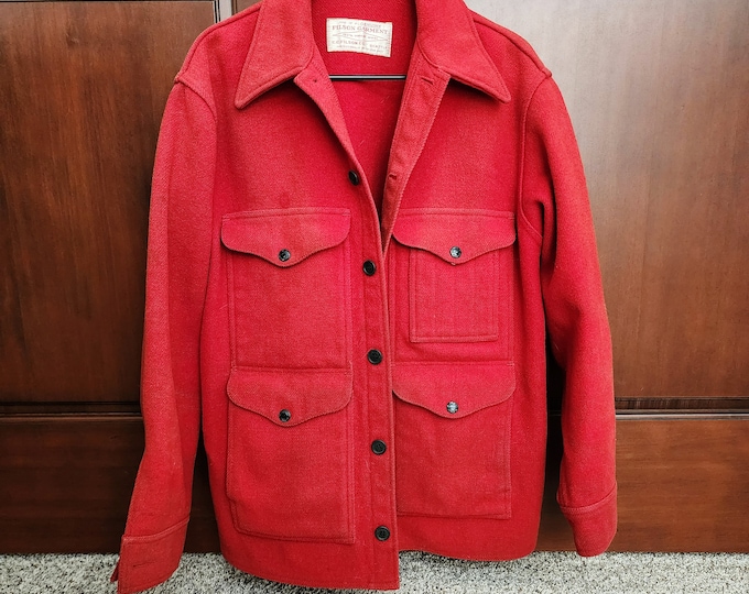 1970s Filson Red Wool Cruiser Coat, Men, Jacket, Mackinaw - Etsy