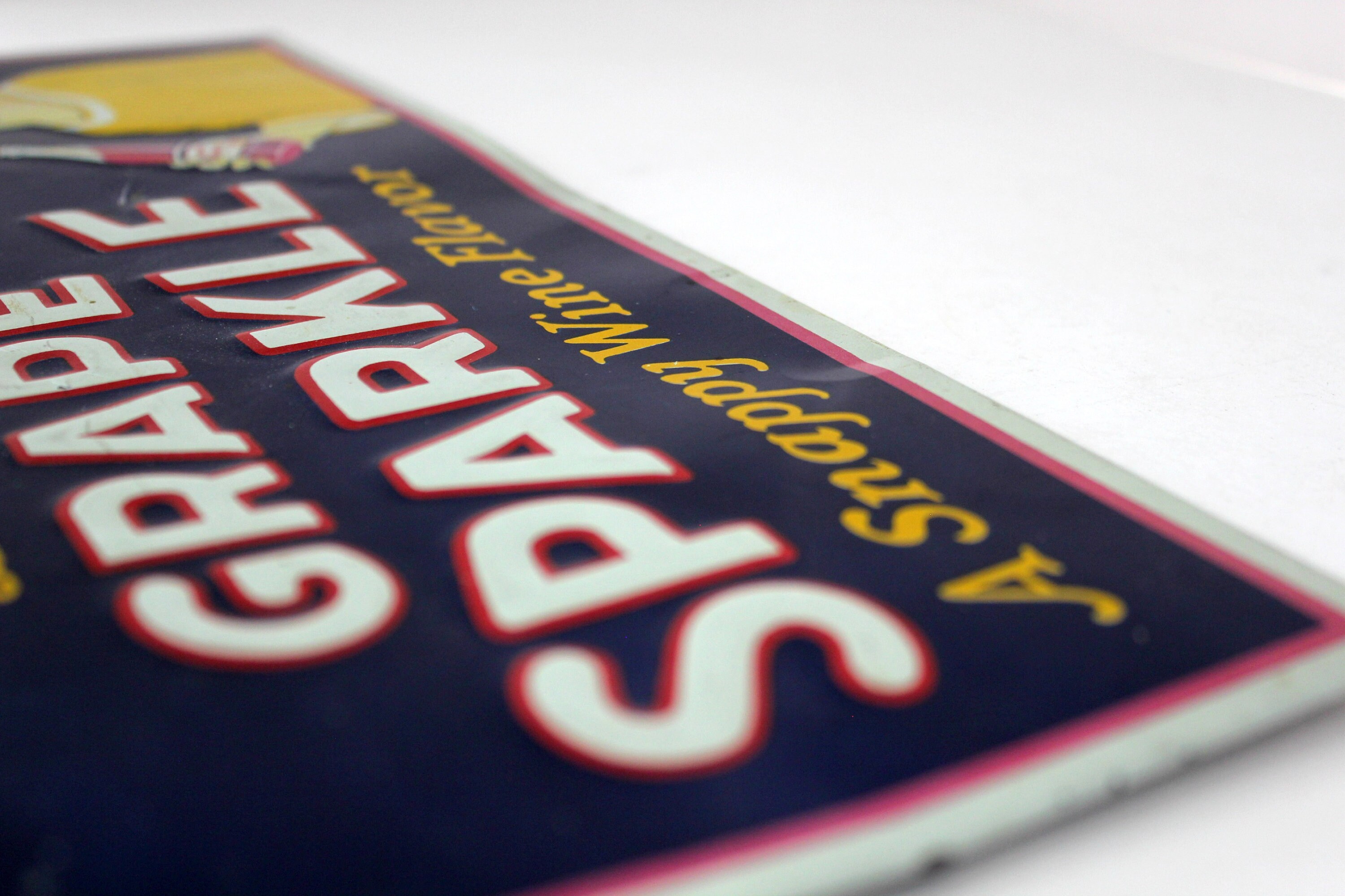 Grape Sparkle Drink Tin Sign | 1930s Vintage Embossed Advertising ...