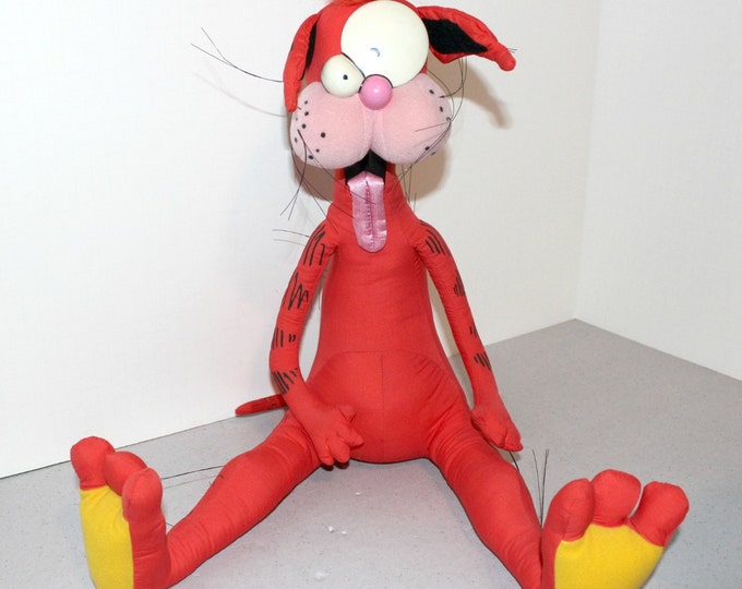 Vintage Bill the Cat 1987 Bloom County Dakin Doll Stuffed Animal 15 ...