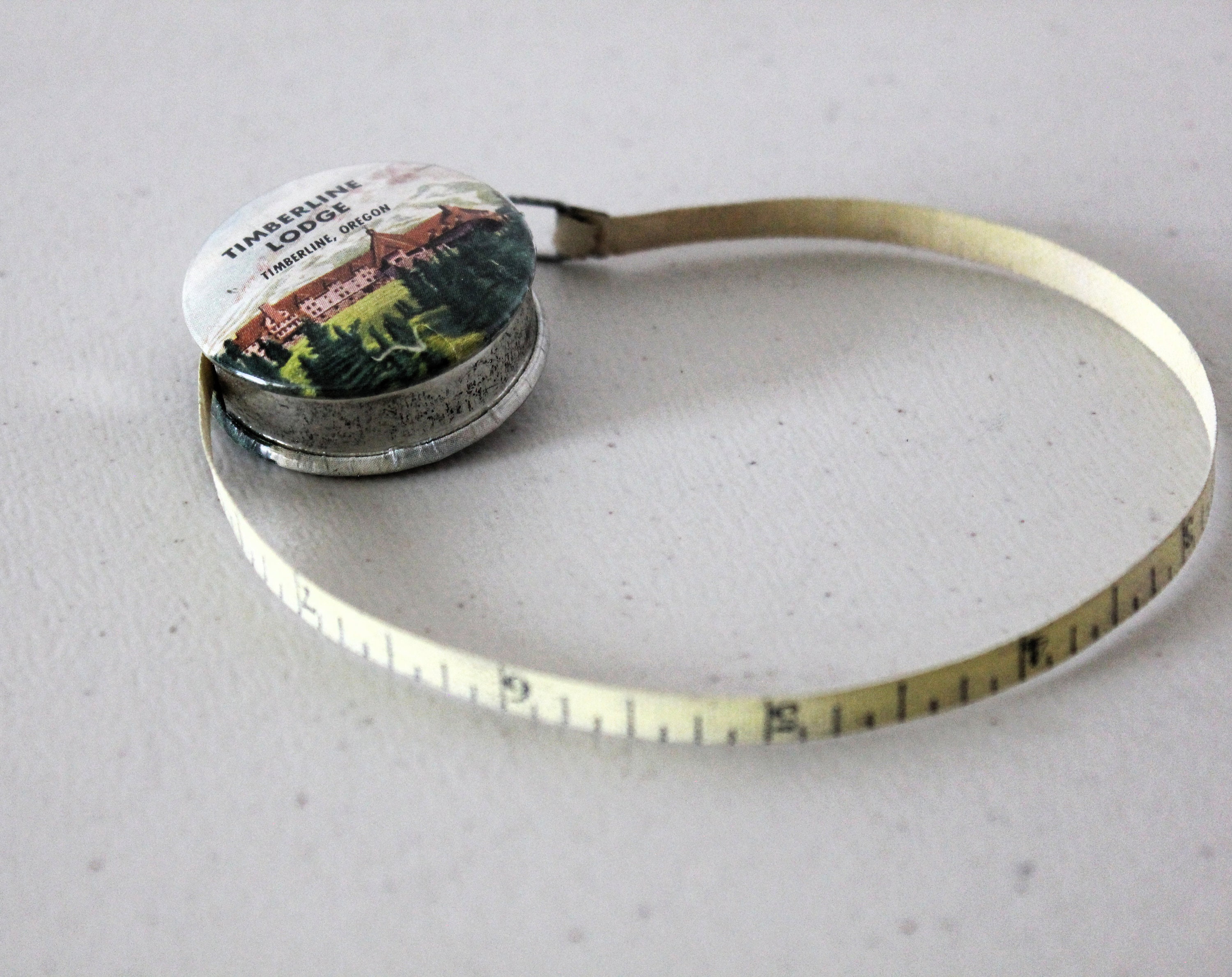 Timberline Lodge, Oregon Tape Measure, Vintage 1940s