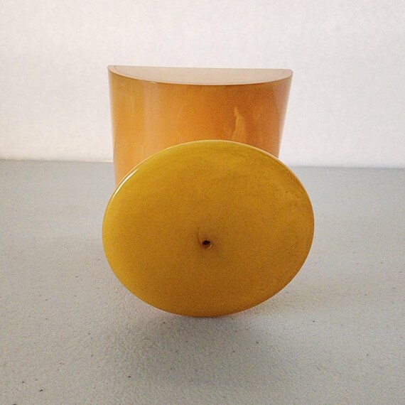 1930s Vintage Catalin Hand Carved Trinket Jewelry Box - Gem