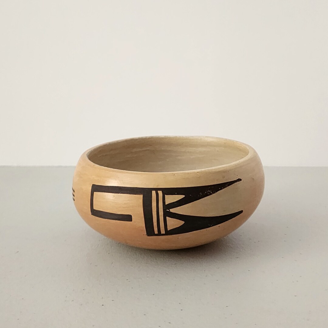 Acoma Southwest Native American Pottery Bowl, Vintage 1940s Era ...