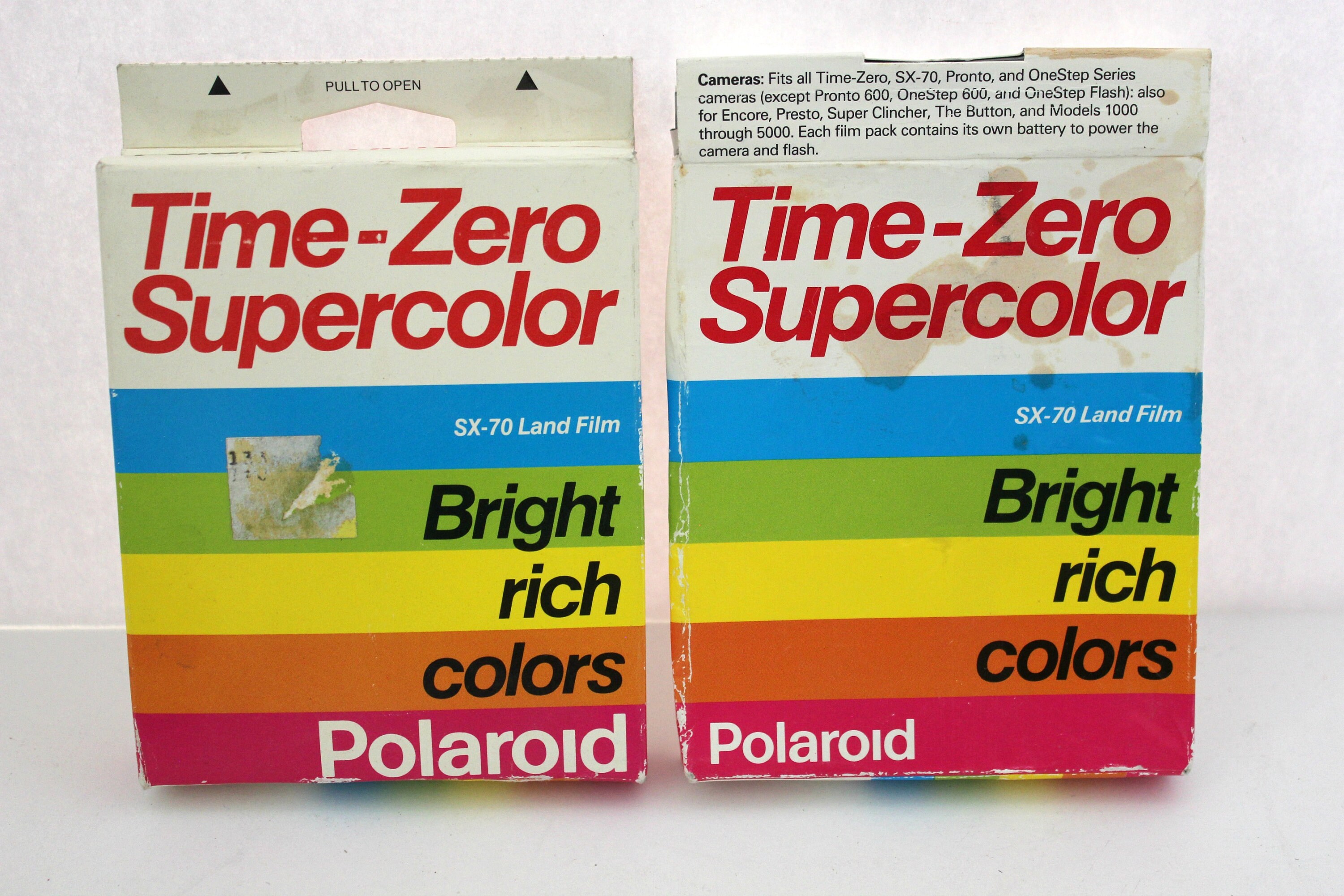 Lot 4 Polaroid Time Zero Spectra Film, Expired, SX 70 Instant Cameras