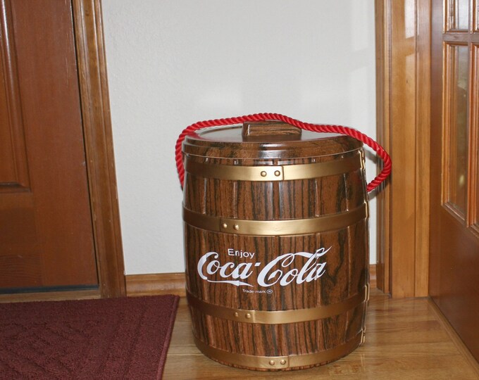 Vintage Coca Cola Cooler Keg Barrel Ice Chest Round Coke Soda Pop 1970s ...