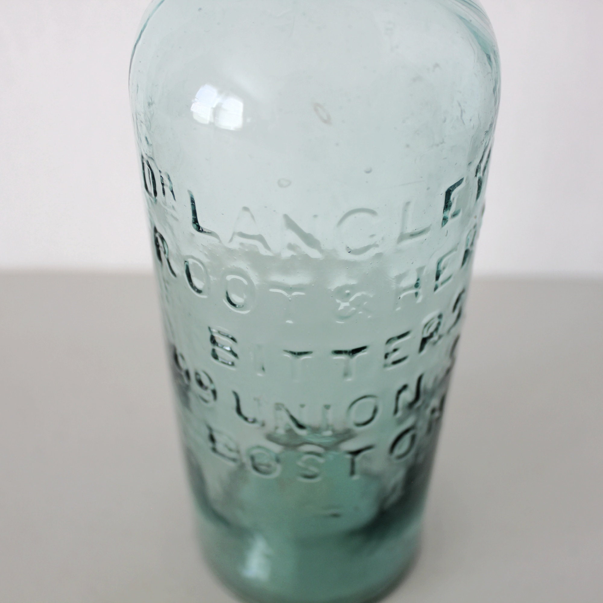 Dr Langley's Root & Herb Bitters Glass Bottle, Union St. Boston