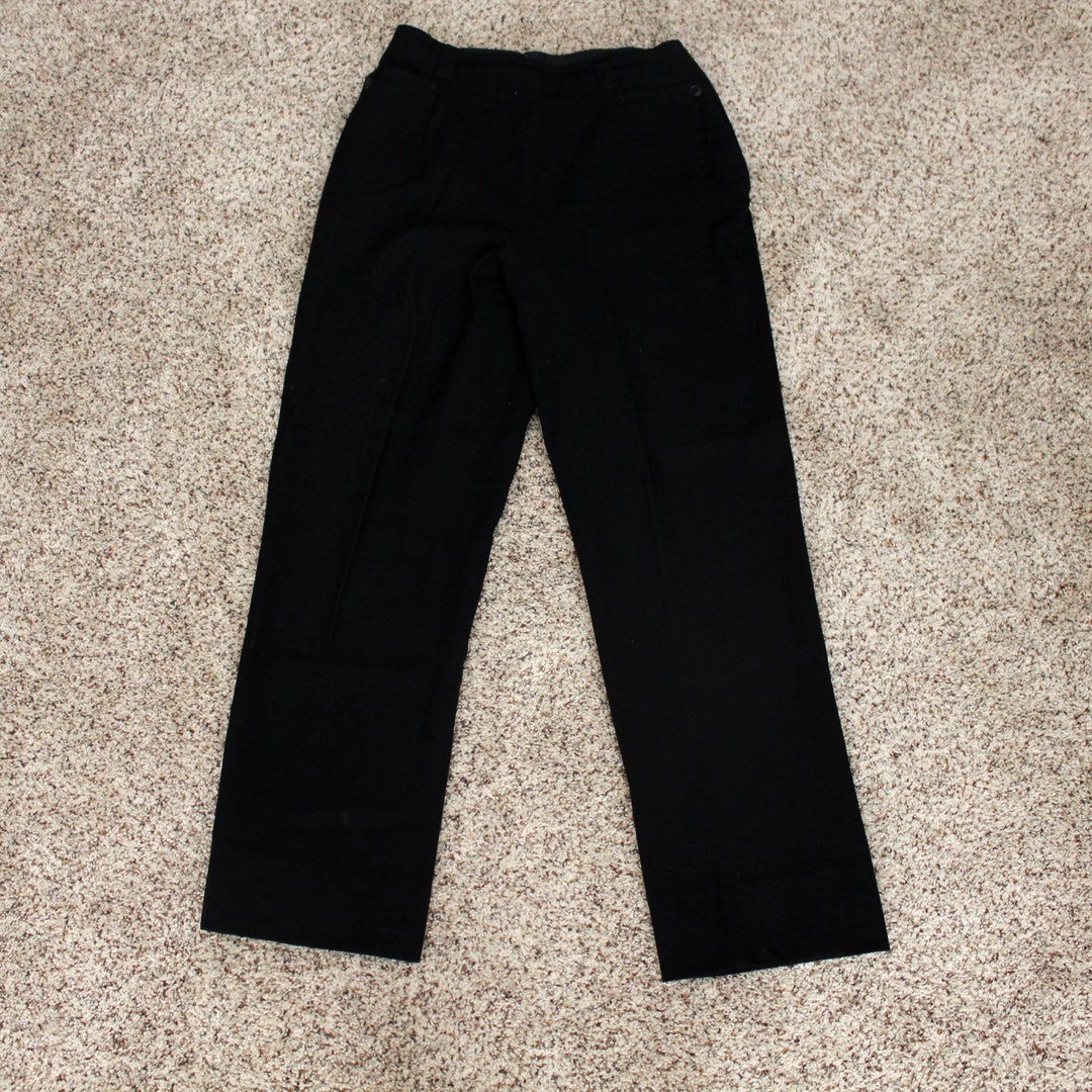 White Stag Ranch Togs, Black Womens Pants, High Waist, Side Zipper ...