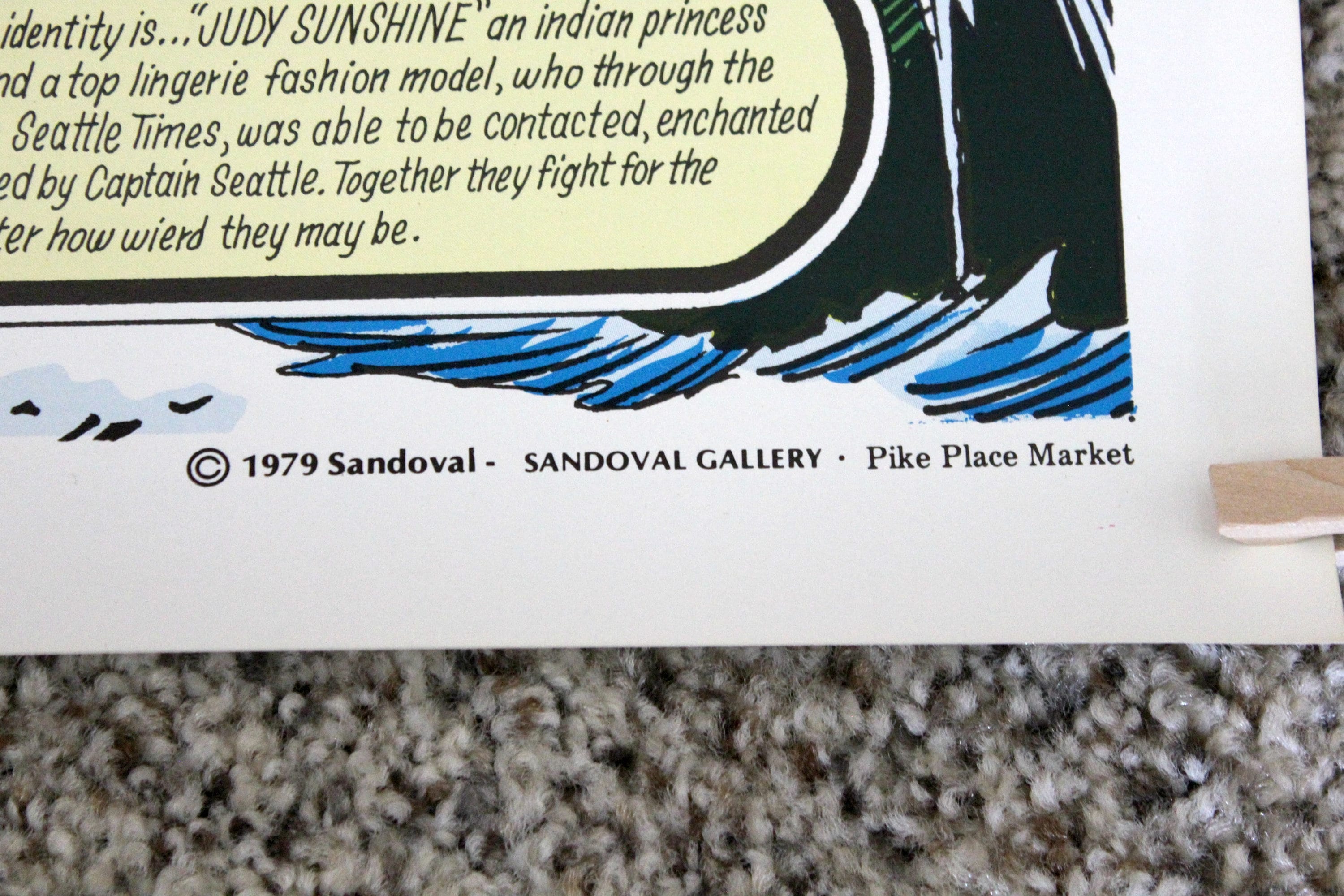 Original Lot 2 Captain Seattle Comic Posters, Vintage Sandoval #1 ...