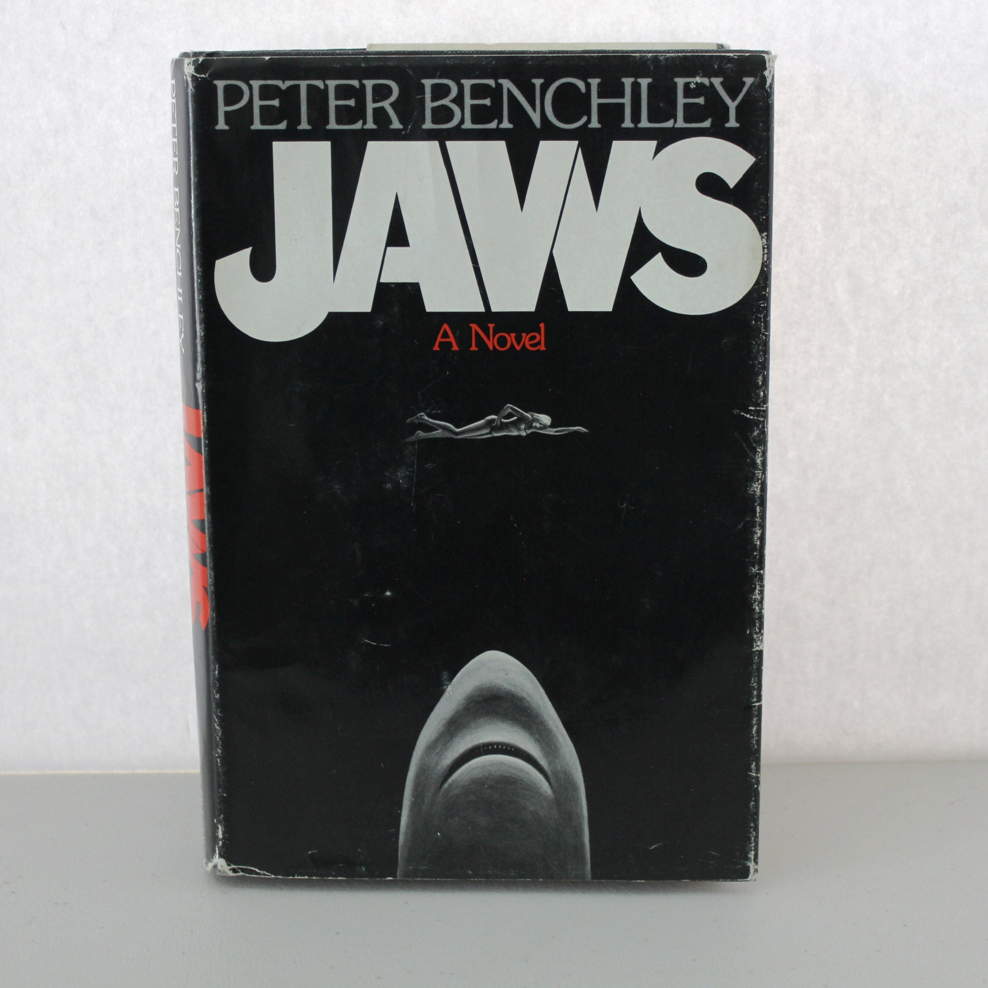 Jaws 1974 1st Edition Book, Peter Benchley, Novel, HB DJ, Doubleday ...