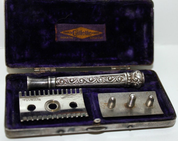 Antique Gillette King Safety Razor Pocket Edition in Case - Etsy
