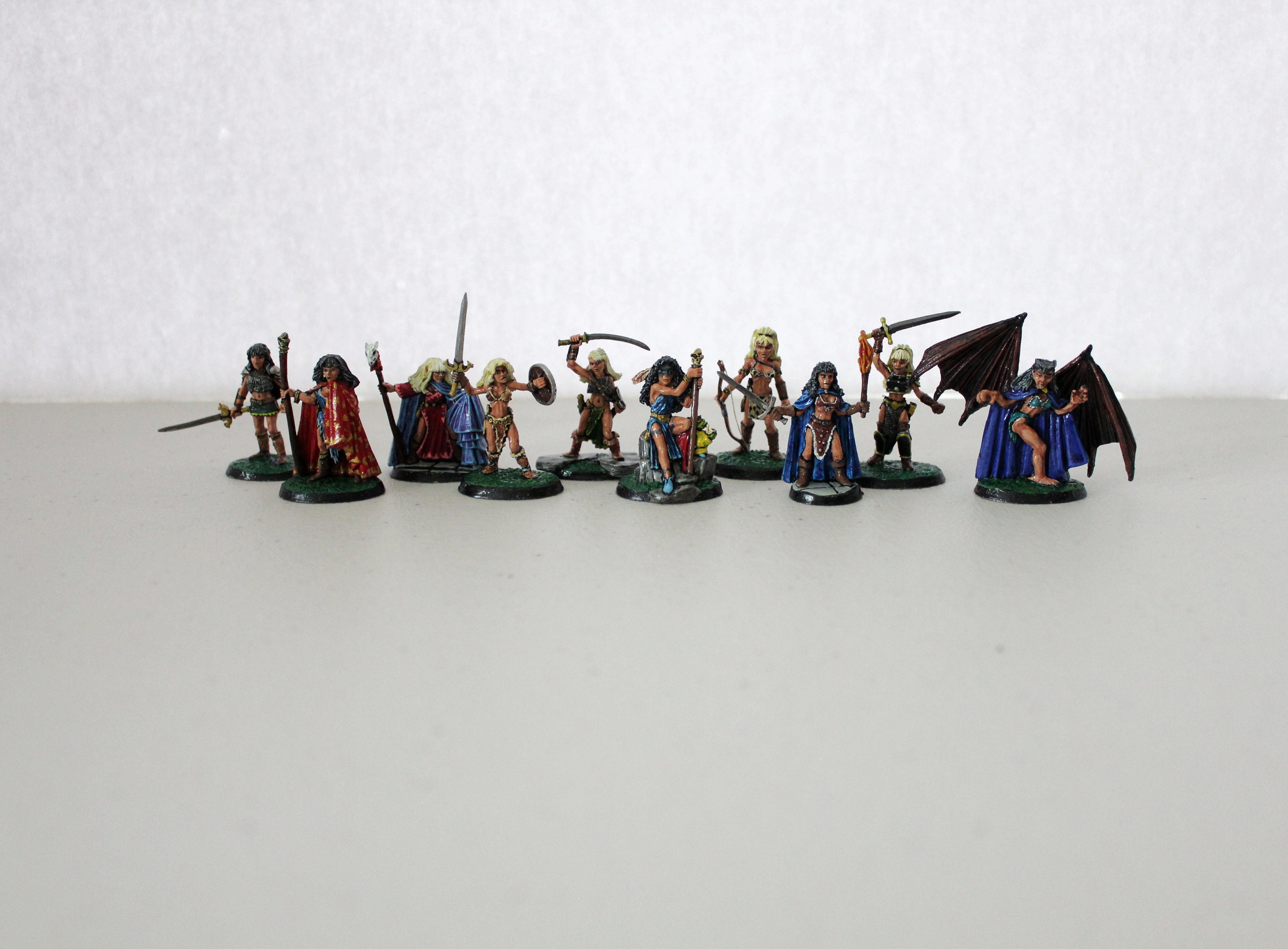 Vintage Ral Partha RPG Miniatures Set of 10 Female Warriors, D&D, Metal ...