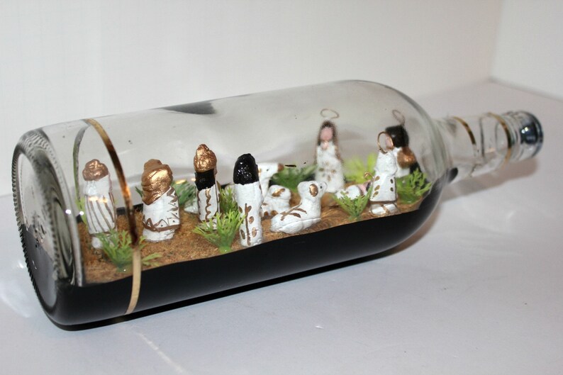 Vintage Nativity Set in Bottle Christmas Religious Unique | Etsy