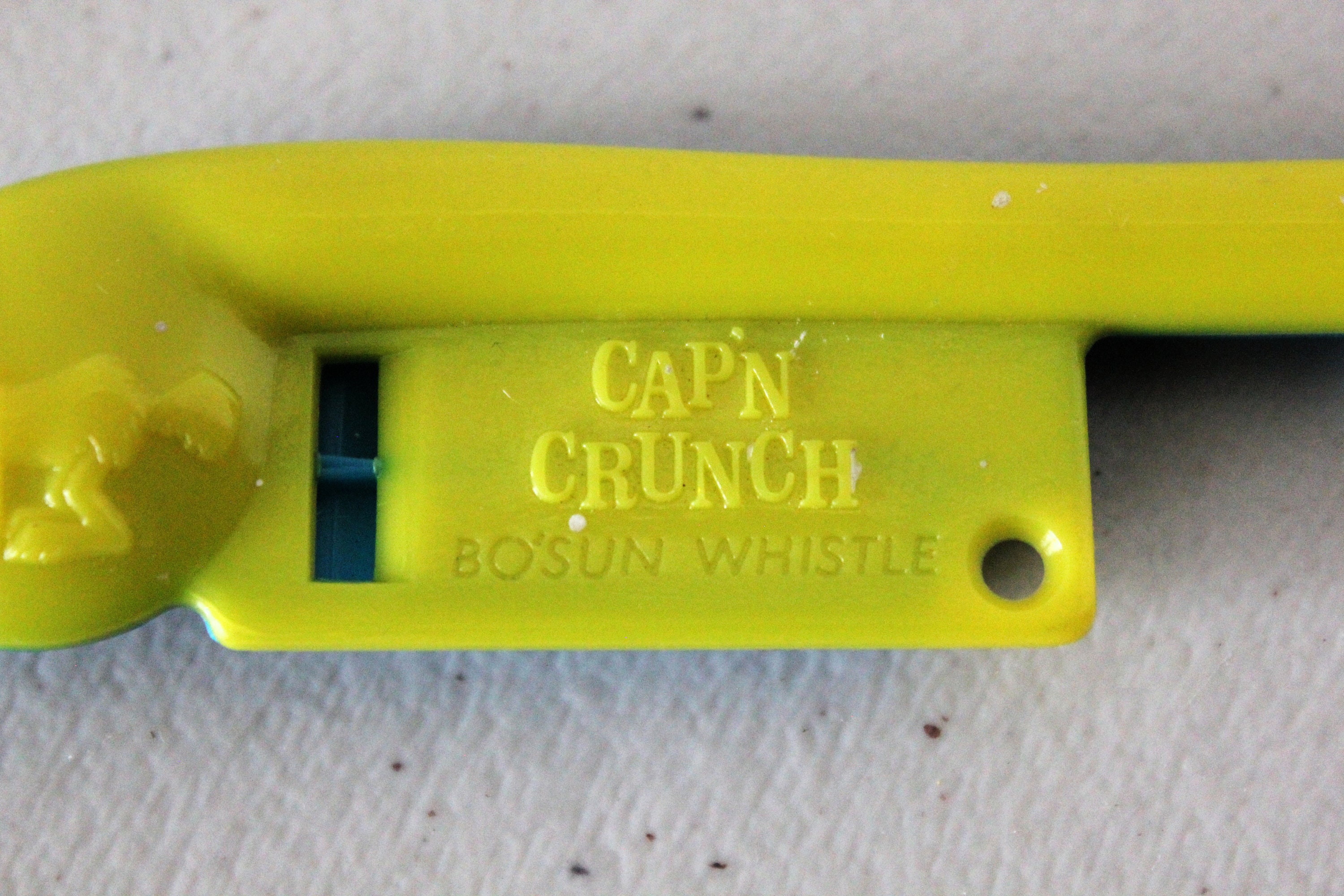 Cap'n Crunch Cereal Premium Bosun Bo'sun Whistle, Yellow Blue, 1960s ...