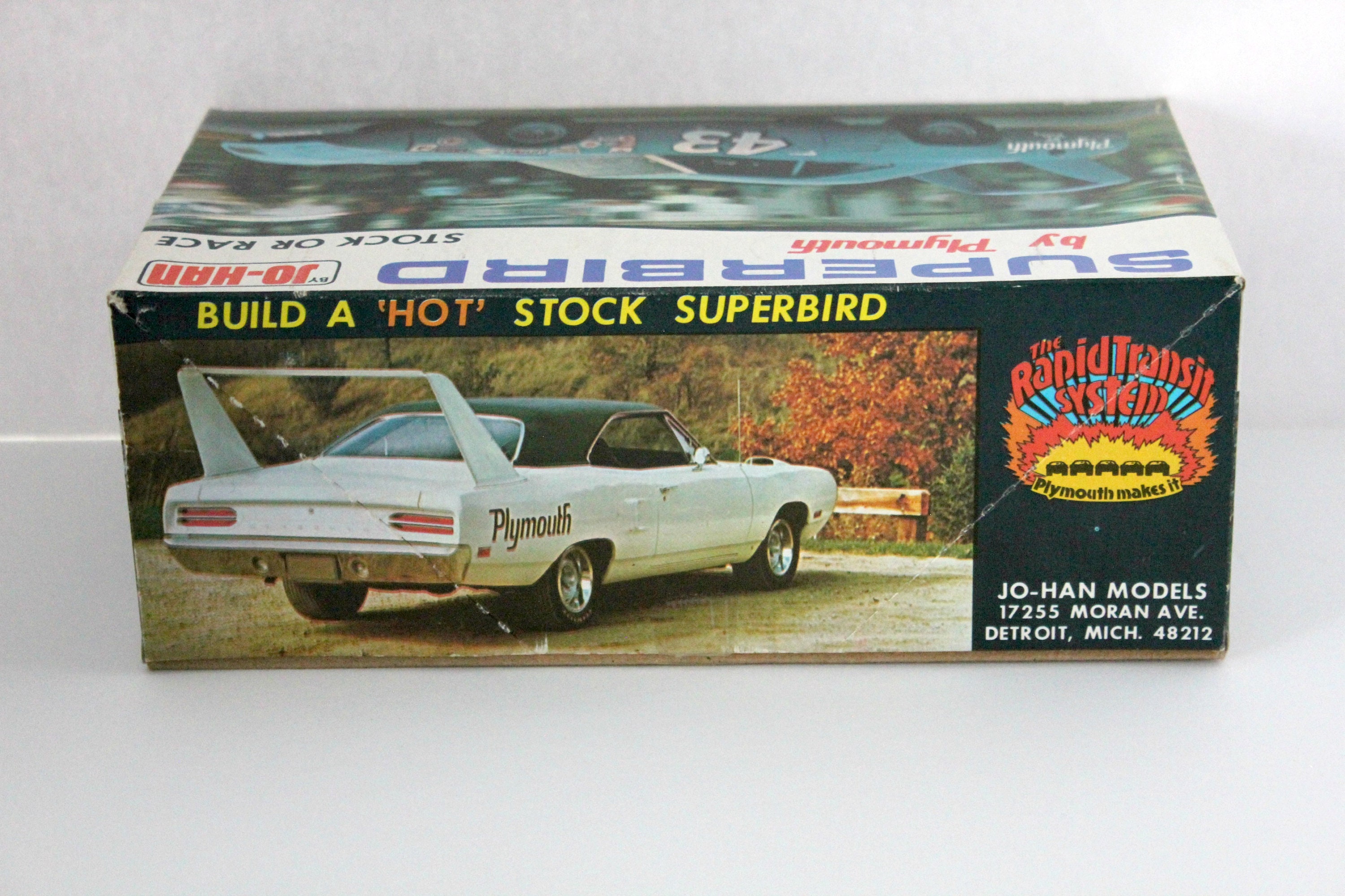 1960s Plymouth Superbird Car Model Kit, Vintage Jo-Han GC-1470, Stock ...
