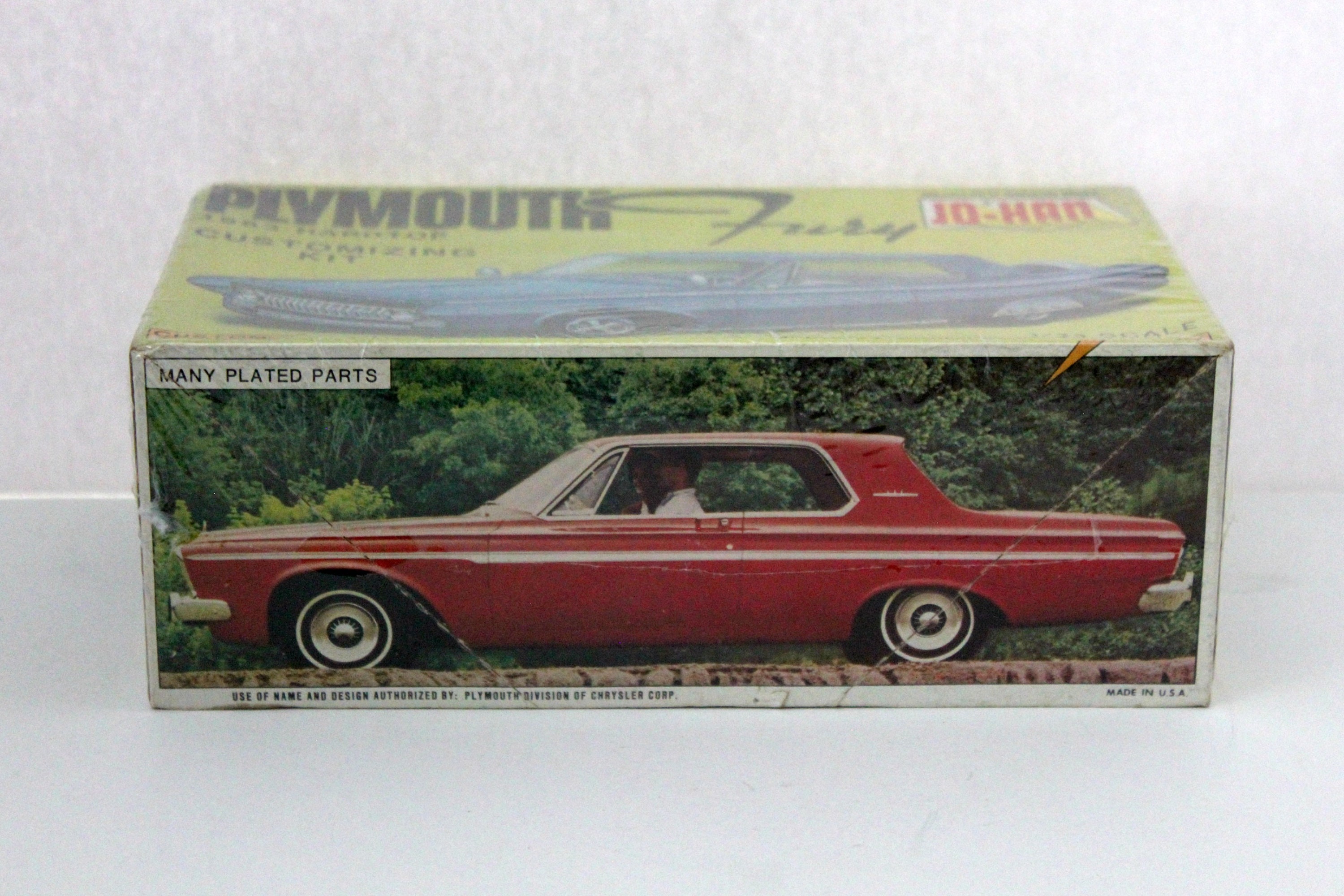 Sealed 1963 Plymouth Fury Hardtop Model Kit, Vintage Jo-Han C-5263 NIB