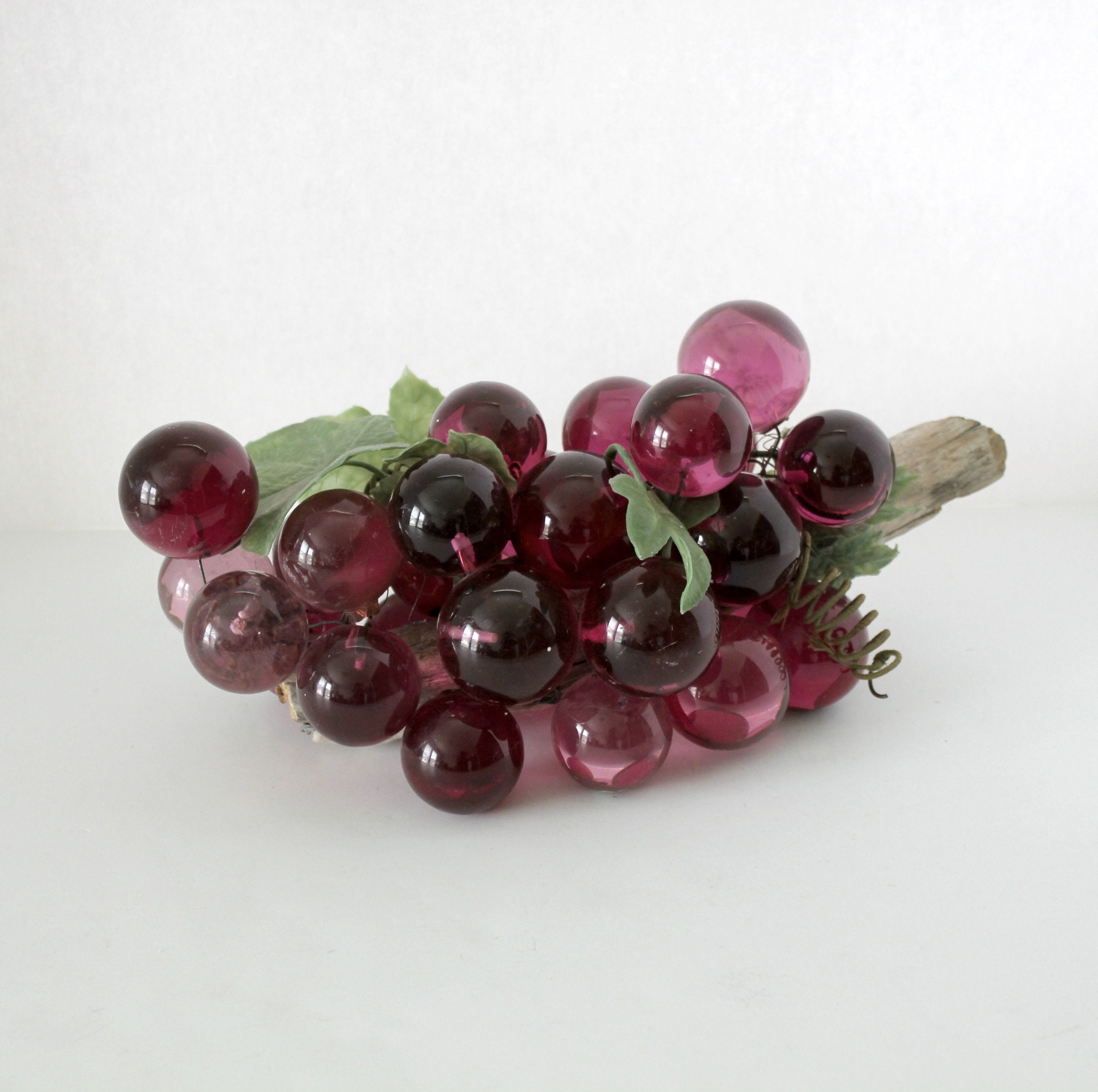Vintage Purple Lucite Grape Bunch | Mid Century Table Decor | Grape ...
