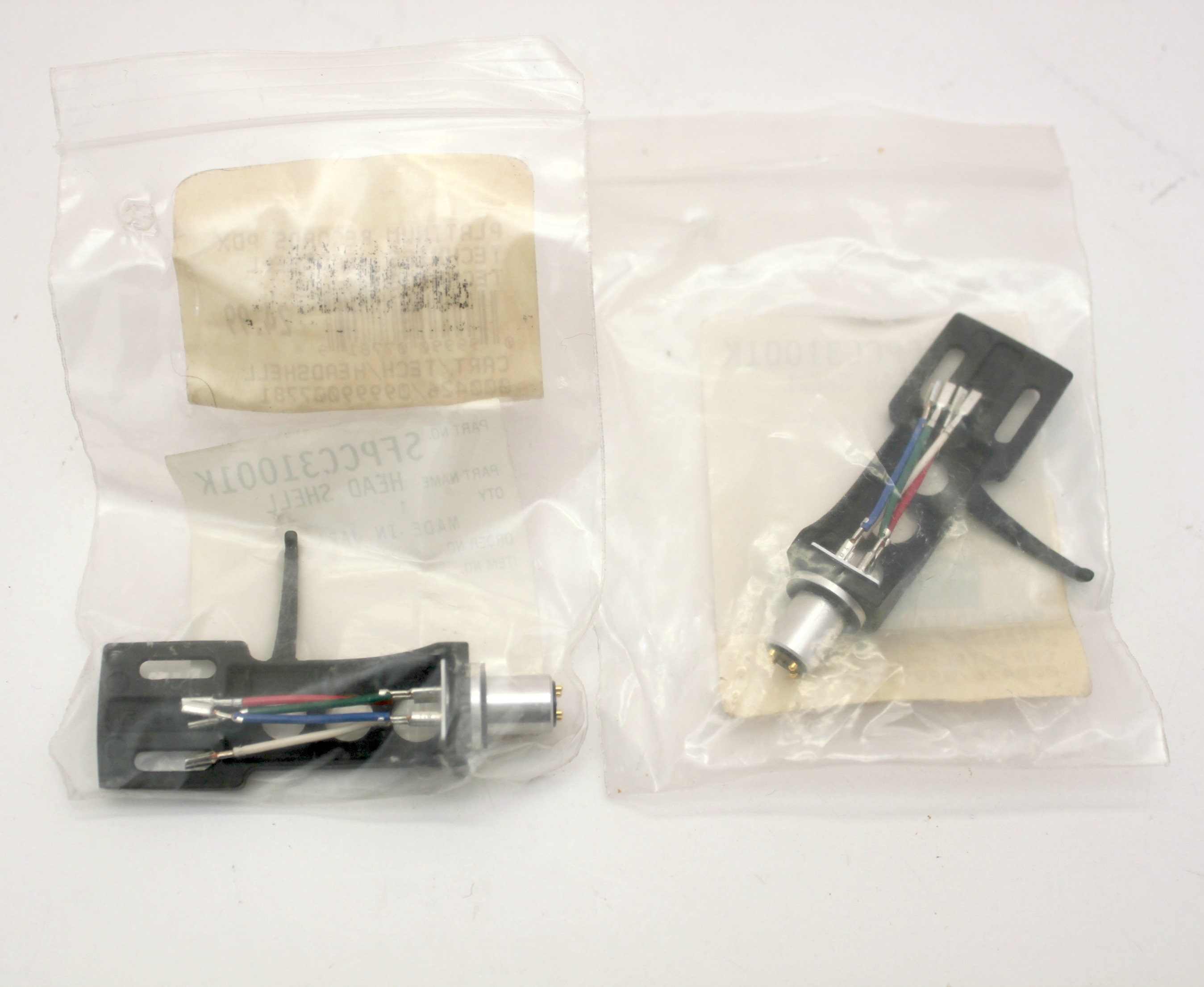 Vestax DJ Wood 3 Cartridge Headshell Storage Case Vintage w/ 2 Technic ...