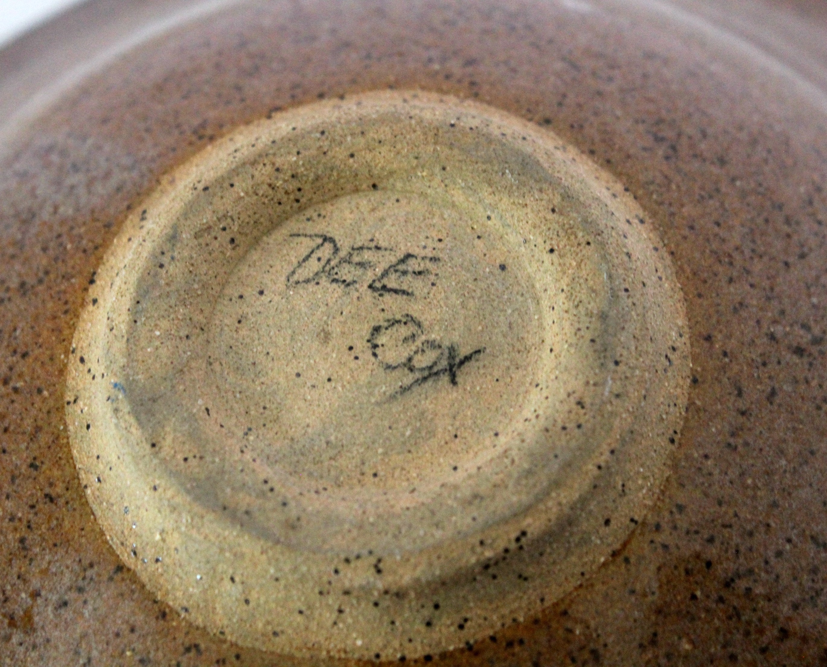 Dee Cox Mermaid Bowl, Vintage 80s Blue Fish Ocean Art Studio Pottery