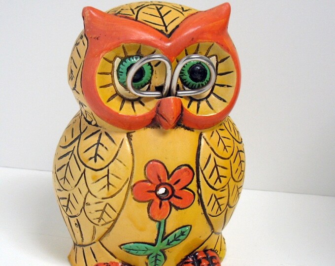 Vintage Owl String Yarn Scissor Holder Lorrie Designs 1970s - Etsy