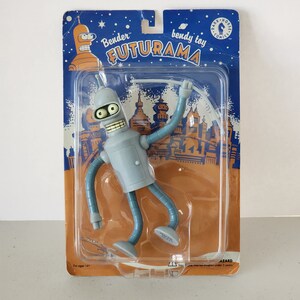 2000 Futurama Bender Robot Bendy Toy, Matt Groening, MOC, Sealed, Dark ...