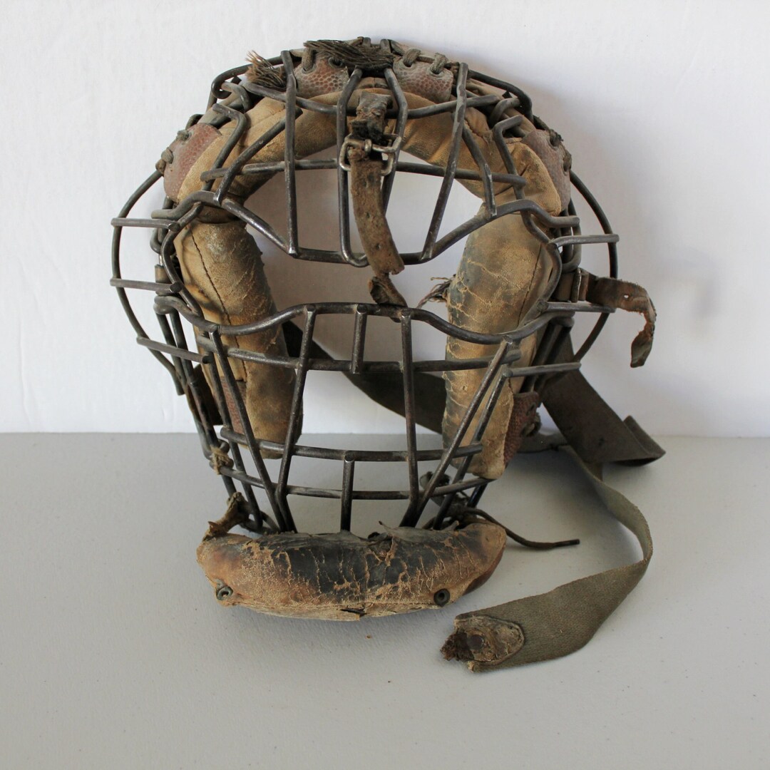 1920s Baseball Catcher's Mask, Spider, Metal, Antique Sports Equipment ...