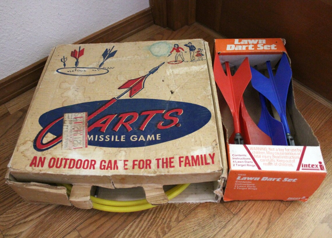 Vintage Jarts Lawn Yard Darts 1970s Missile Target Game Intex | Etsy