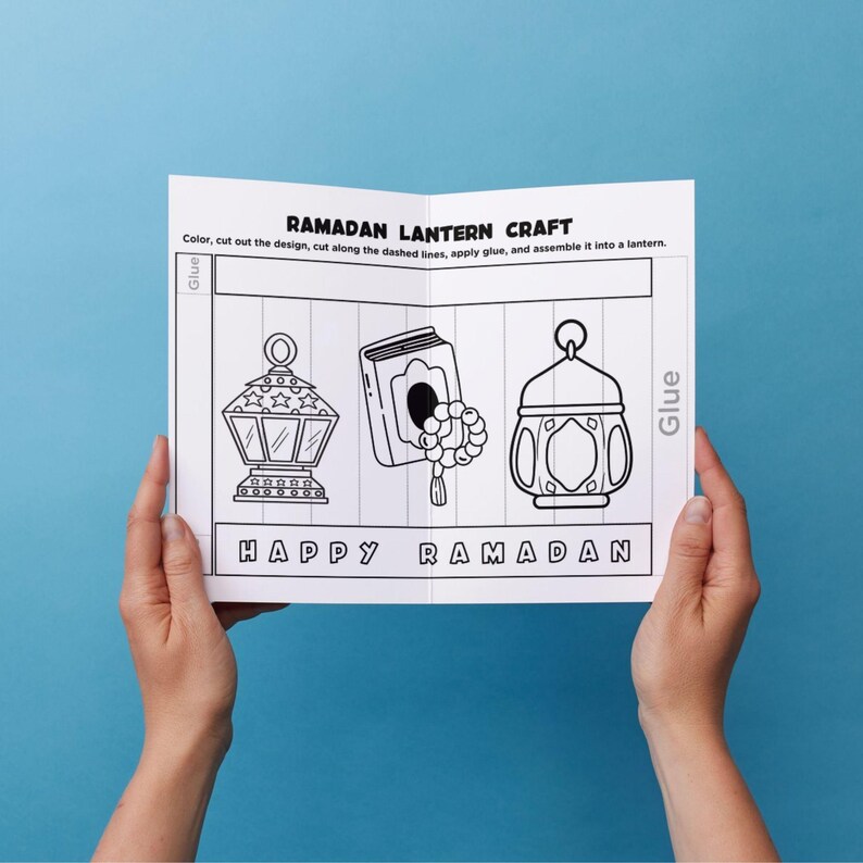 Ramadan Lantern Coloring Craft for Kids, Fun DIY Activity for Kids ...