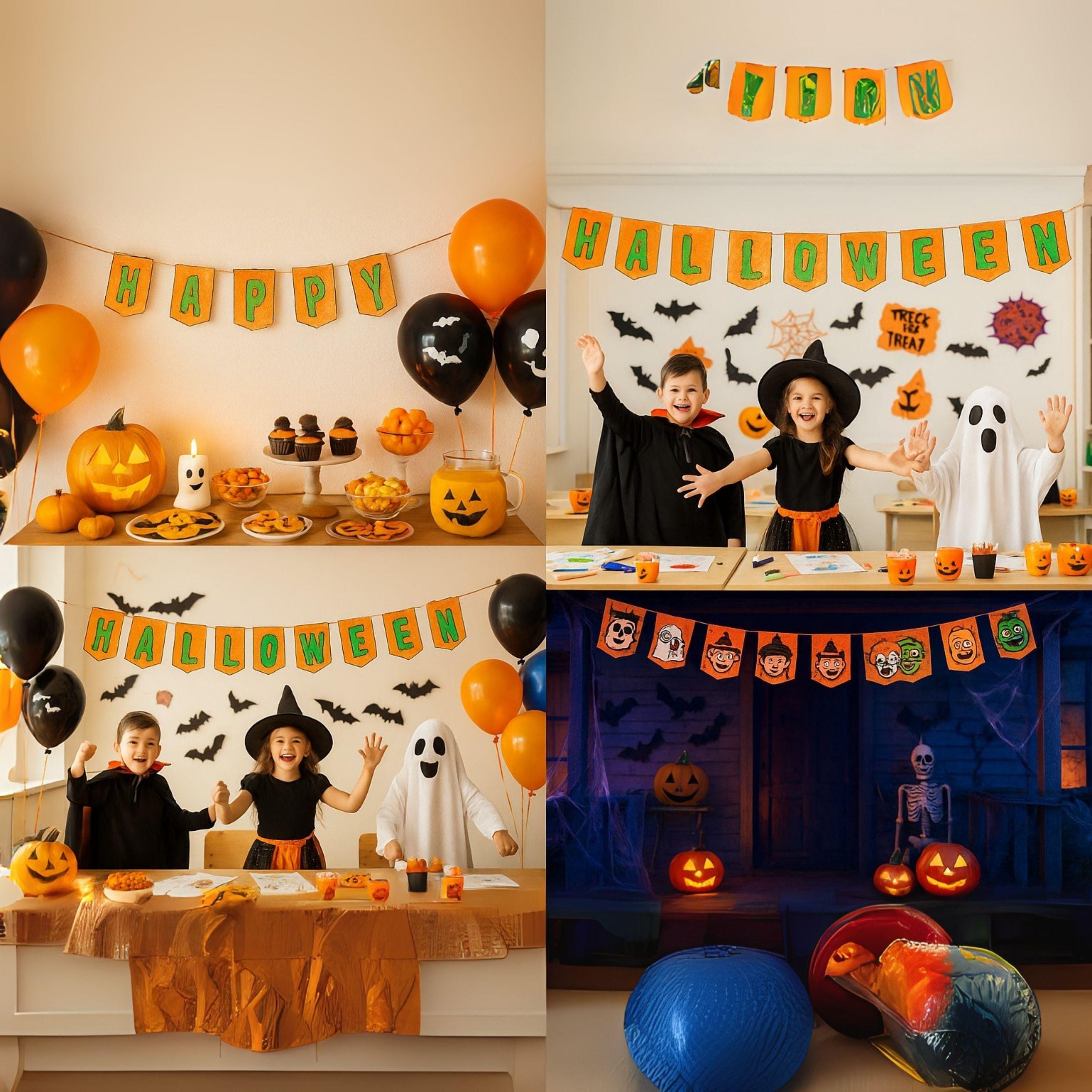 Halloween Coloring Banner for Kids: Spooky DIY Party Decor (PDF File ...