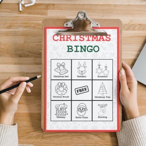 Christmas Bingo Game, Activity for Kids, Bingo Kids, Christmas Bingo ...