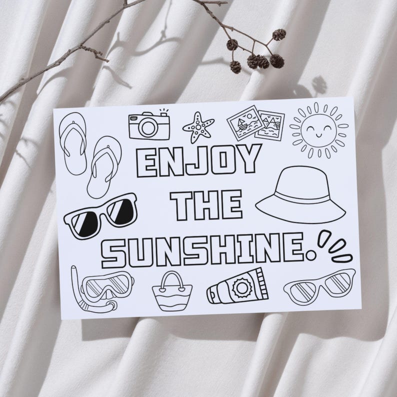 Summer Coloring Pages, Summer Activity for Kindergarten, End of Year ...