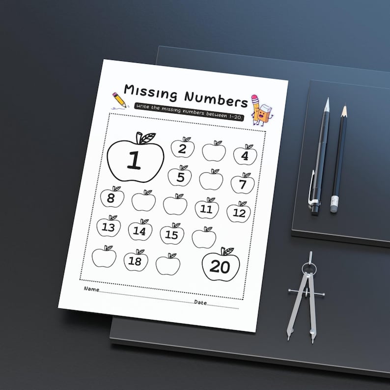 Fun Kid Worksheets : Missing Numbers for Kindergarten to 1st Grade ...