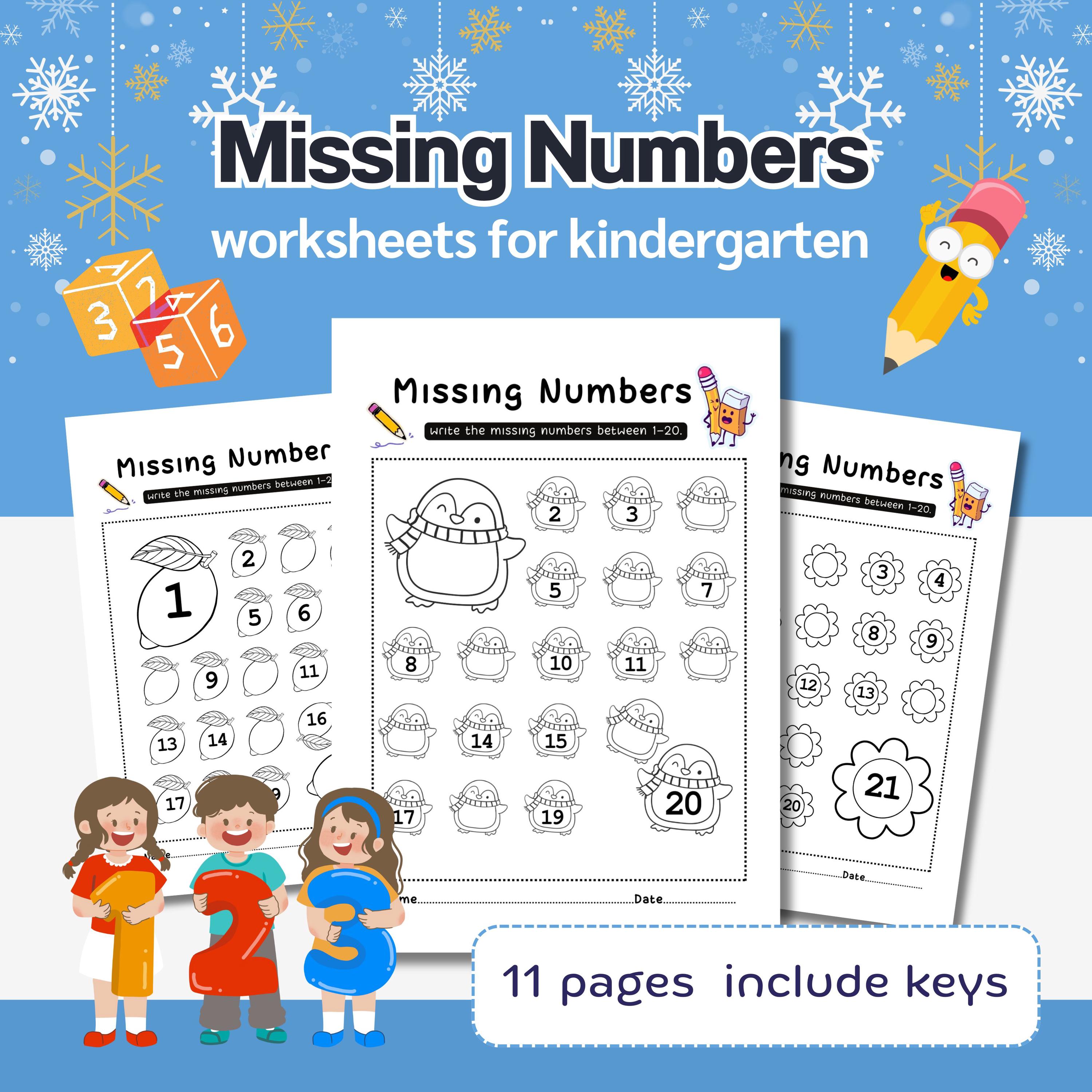 Fun Kid Worksheets : Missing Numbers for Kindergarten to 1st Grade ...
