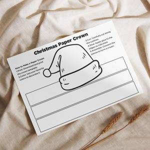 Printable Christmas Crown Craft for Kids, Christmas Coloring Pages ...