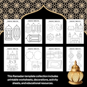 Ramadan Template for Craft, Lantern Template, Coloring Craft, Printable ...