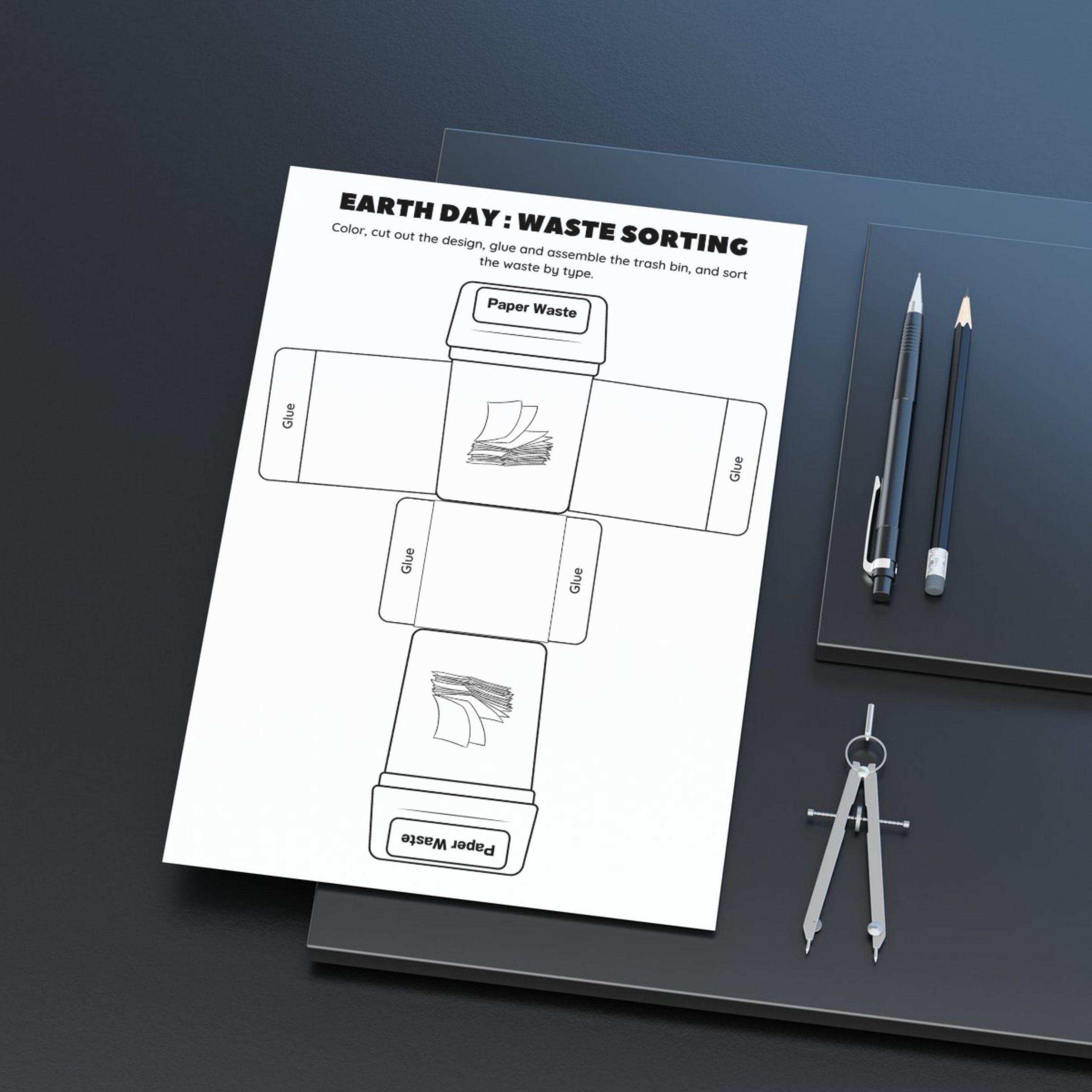 Earth Day Waste Sorting, Cut and Sort Craft for Kids, Earth Day ...