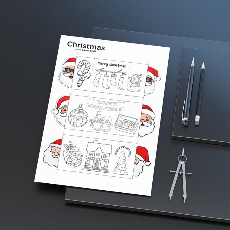 Christmas Card Paper Craft for Kids,activity for Kids,holiday Craft ...