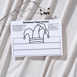 Printable Christmas Crown Craft for Kids, Christmas Coloring Pages ...