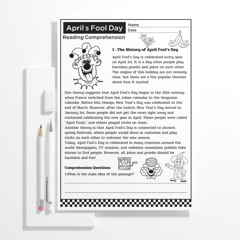 Hoja de trabajo de comprensión lectora del Día de los Inocentes para ...