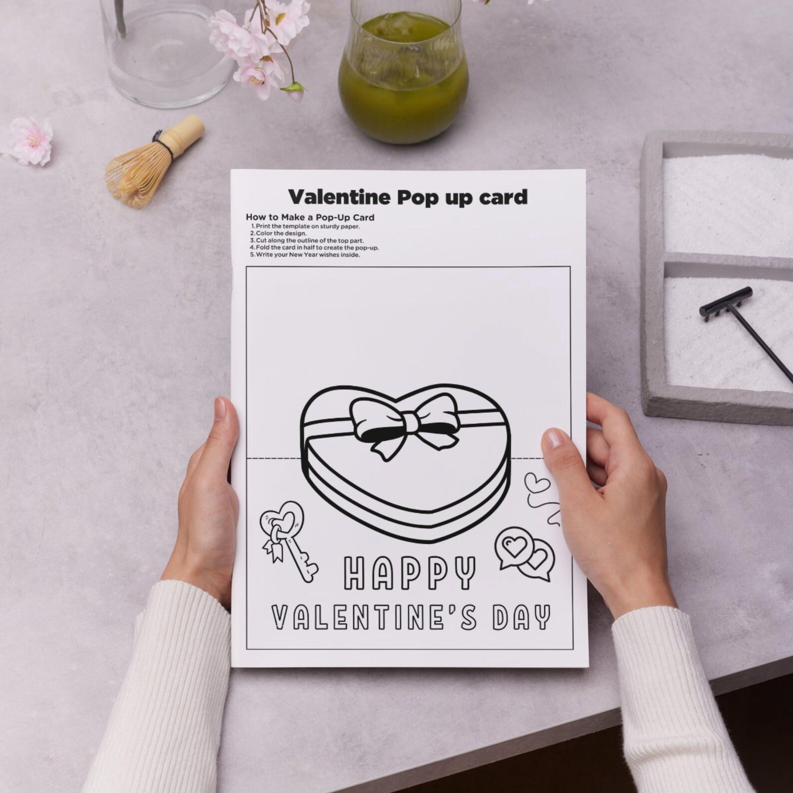 Valentine's Day Pop-up Cards for Kids, Valentine's Day Craft, Printable ...