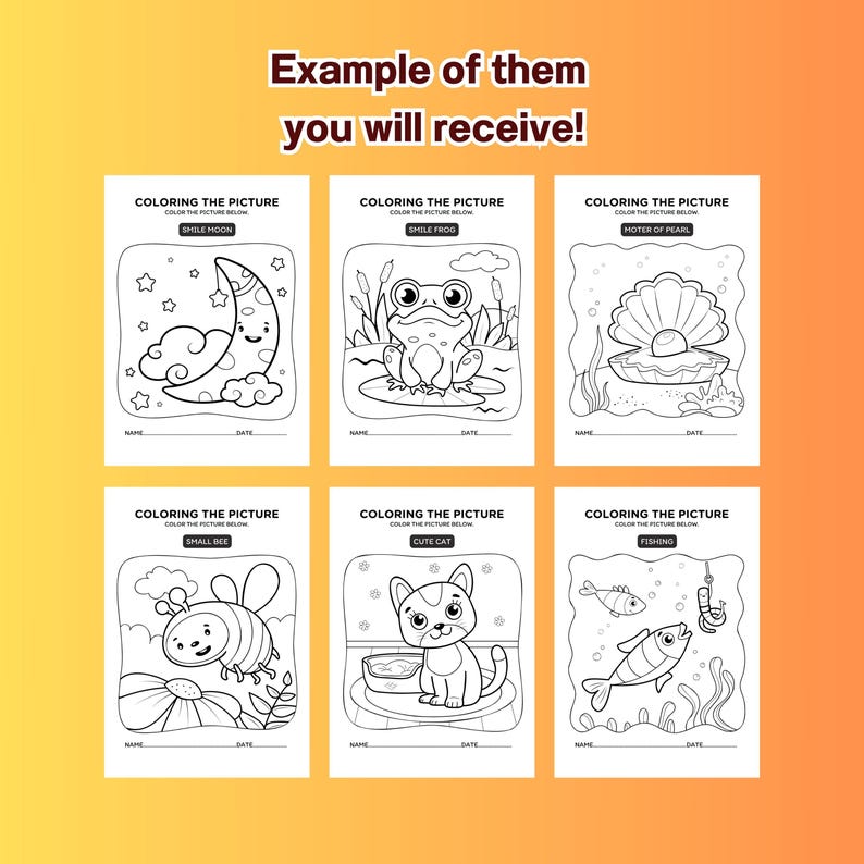 Coloring Pages for Kids 60 Multi Pages-printable File - Etsy