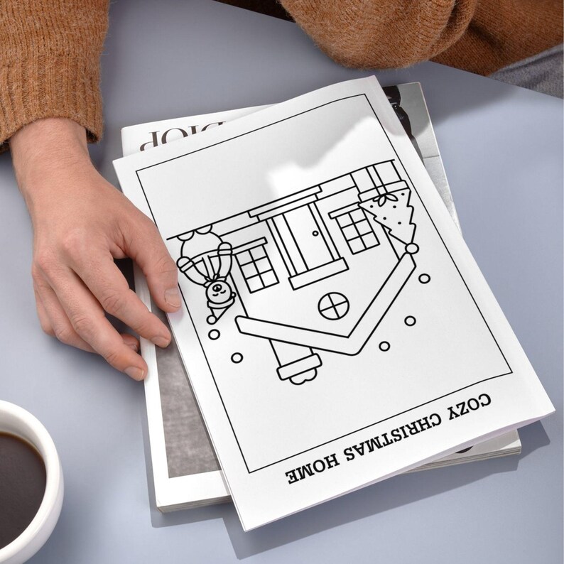 Cozy Christmas Coloring Pages for Kids, Toddlers 3-5, Festival ...