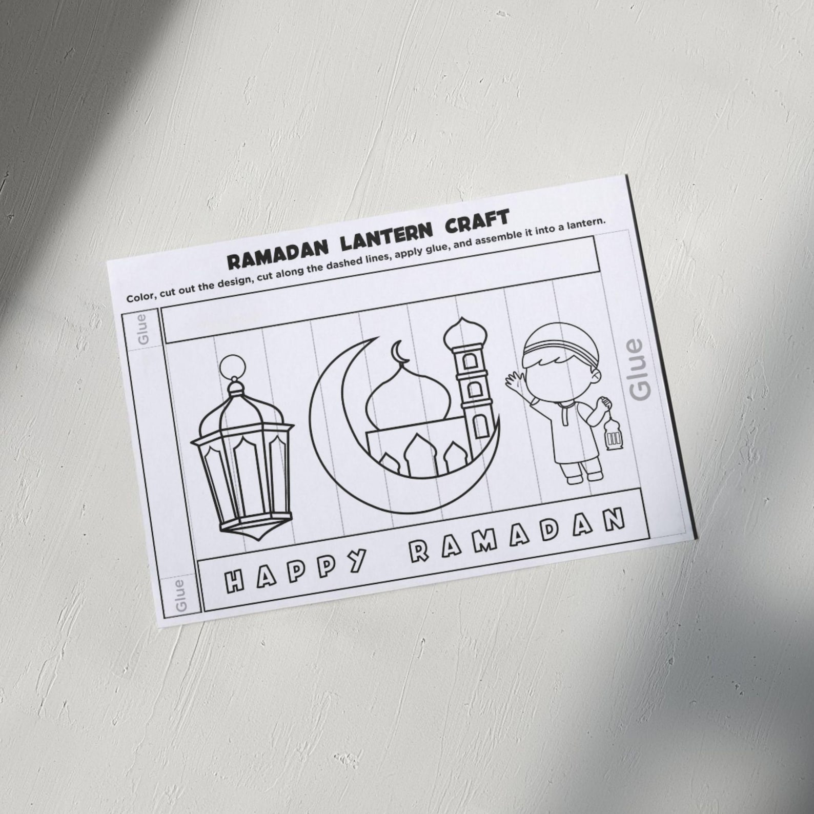 Ramadan Lantern Coloring Craft for Kids, Fun DIY Activity for Kids ...