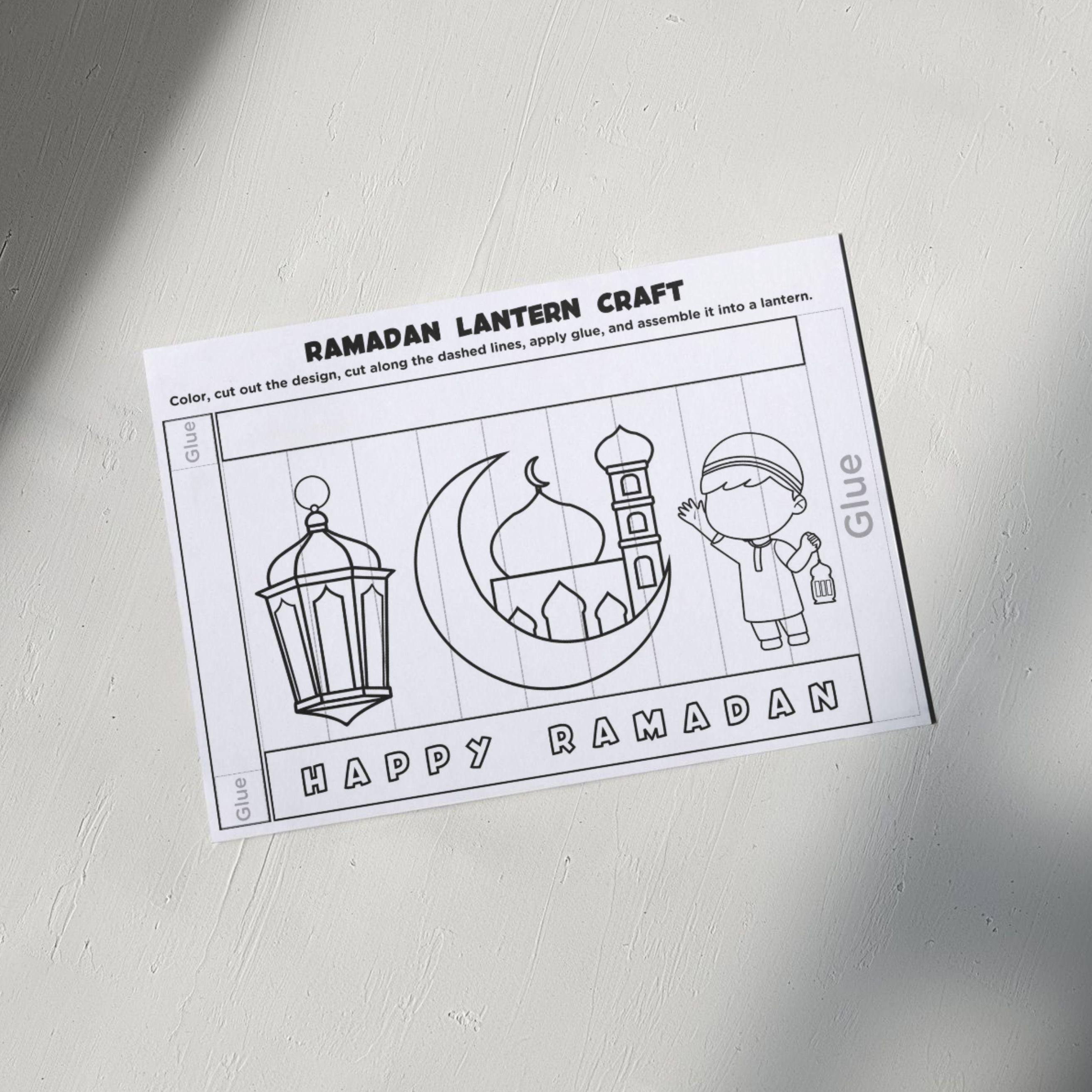 Ramadan Lantern Coloring Craft for Kids, Fun DIY Activity for Kids ...