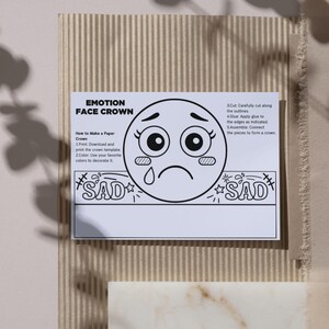 Emotion Face Coloring Crowns & Headbands: Kids' SEL Activity (PDF ...
