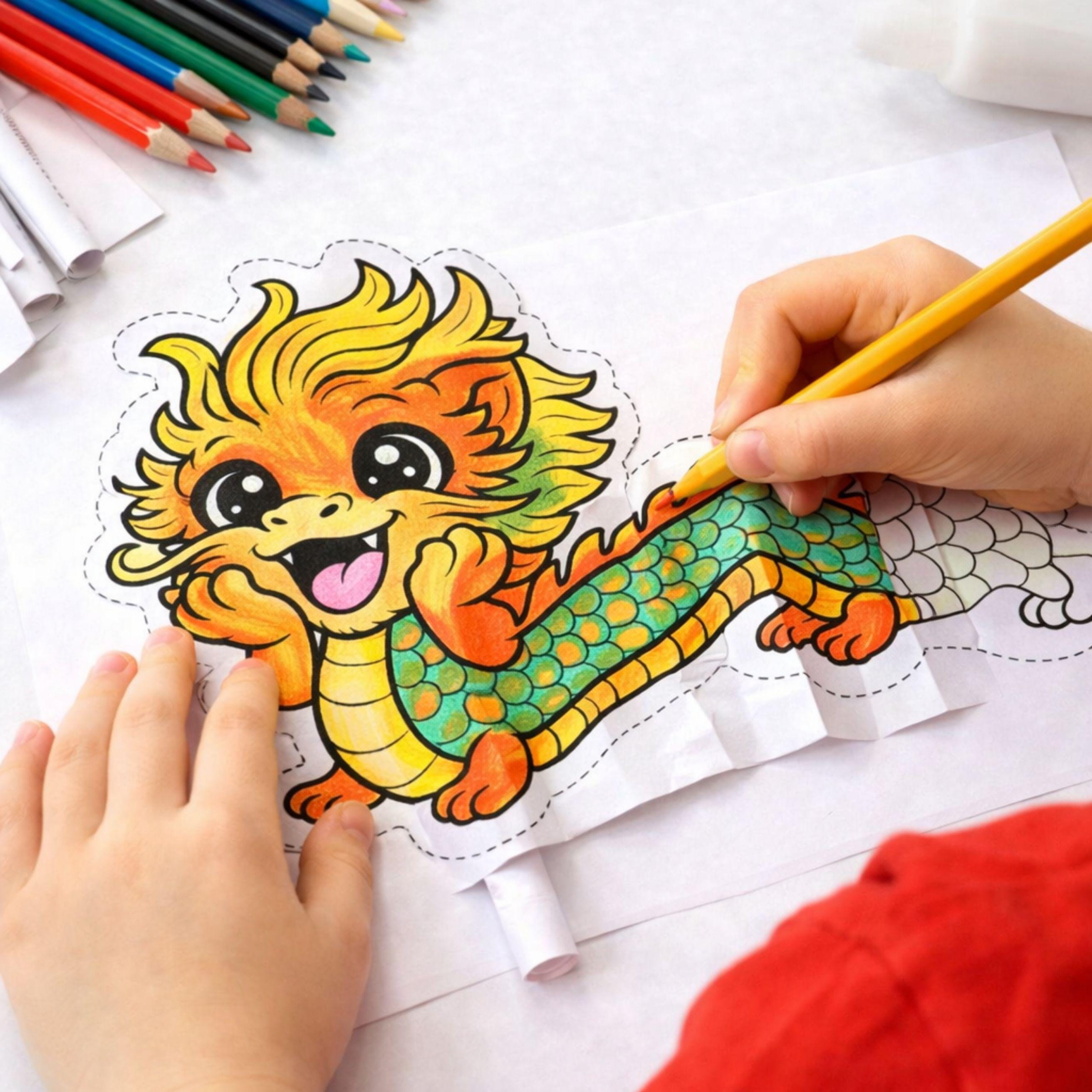 Chinese Lunar New Year Dragon Stick Puppet Craft for Kids | DIY ...