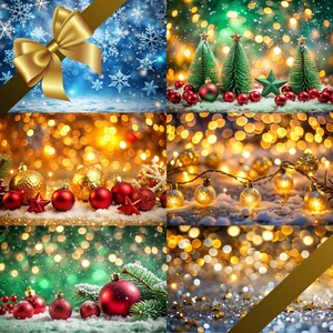 Christmas Bokeh Digital Photography Backdrops, Christmastime Digital ...