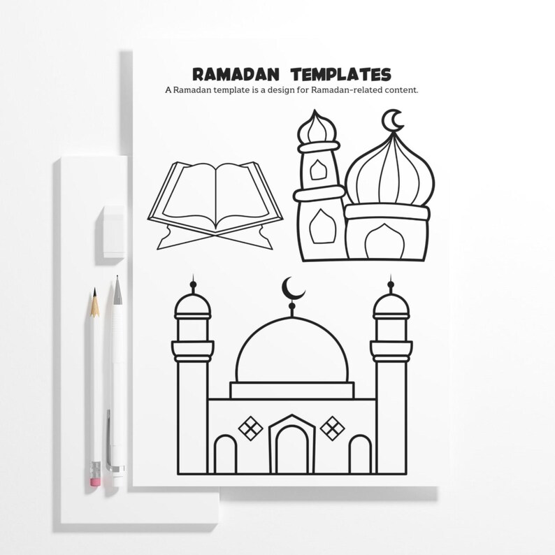 Ramadan Template for Craft, Lantern Template, Coloring Craft, Printable ...